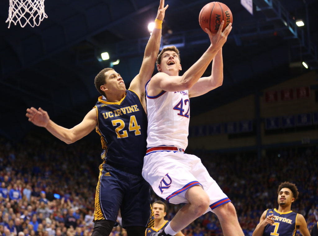 Hunter Mickelson shows off moves in KU victory | News, Sports, Jobs ...